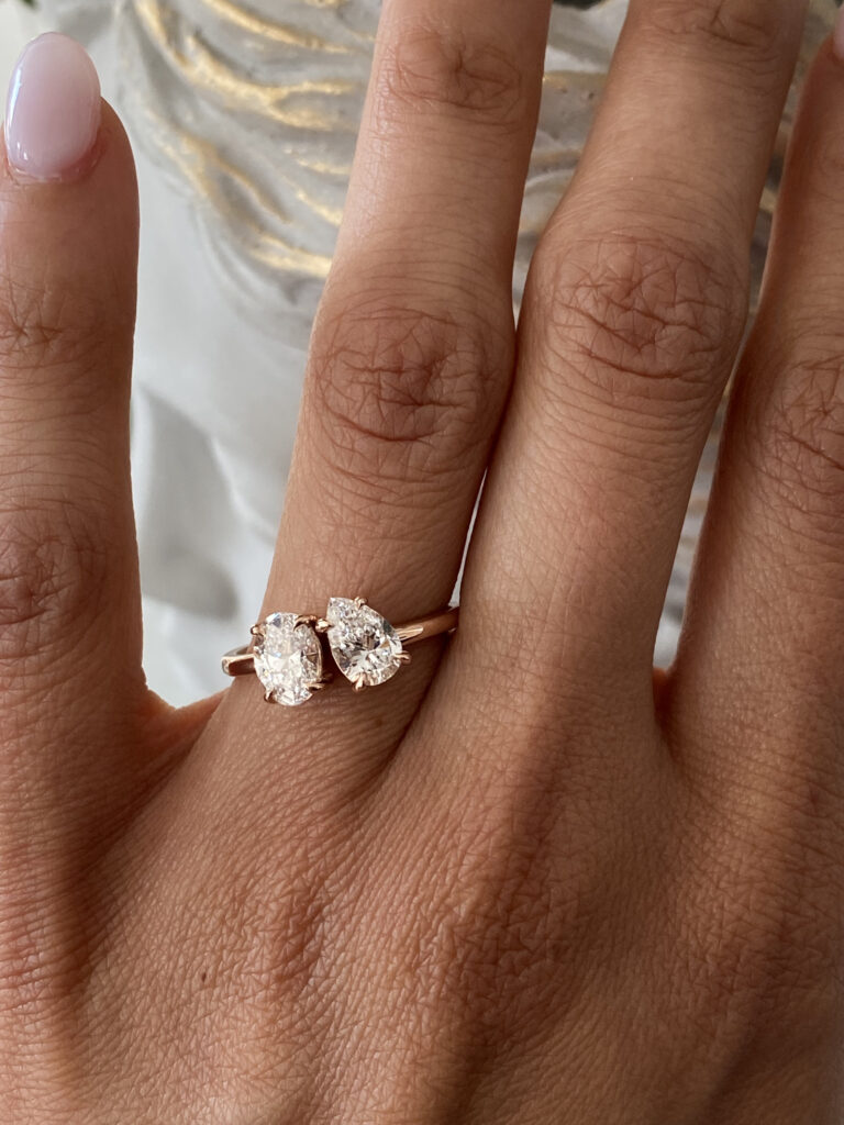 Two Stone Diamond Engagement Ring | Bling Advisor Product