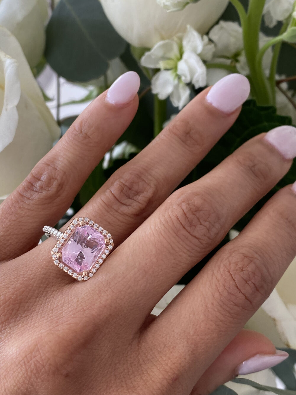 Emerald Cut Morganite Ring | Bling Advisor Product