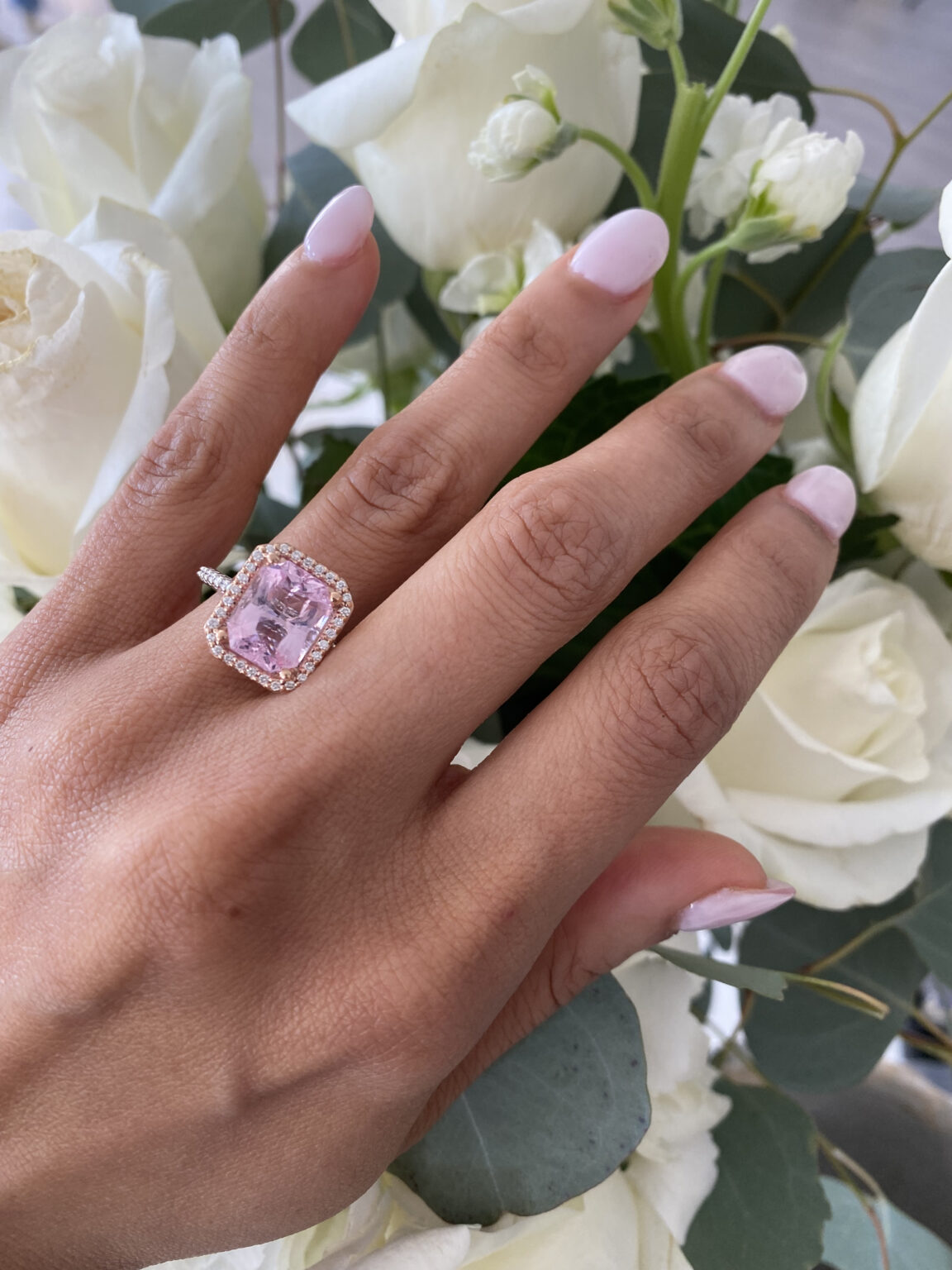 Emerald Cut Morganite Ring | Bling Advisor Product